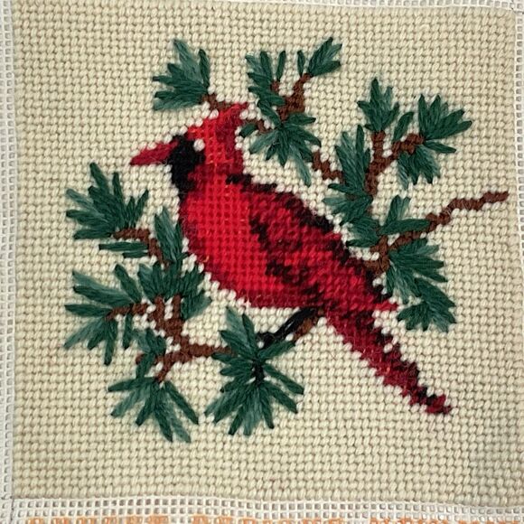 Sunset Designs | Art | Sunset Designs Completed Needlepoint Cardinal 5 ...